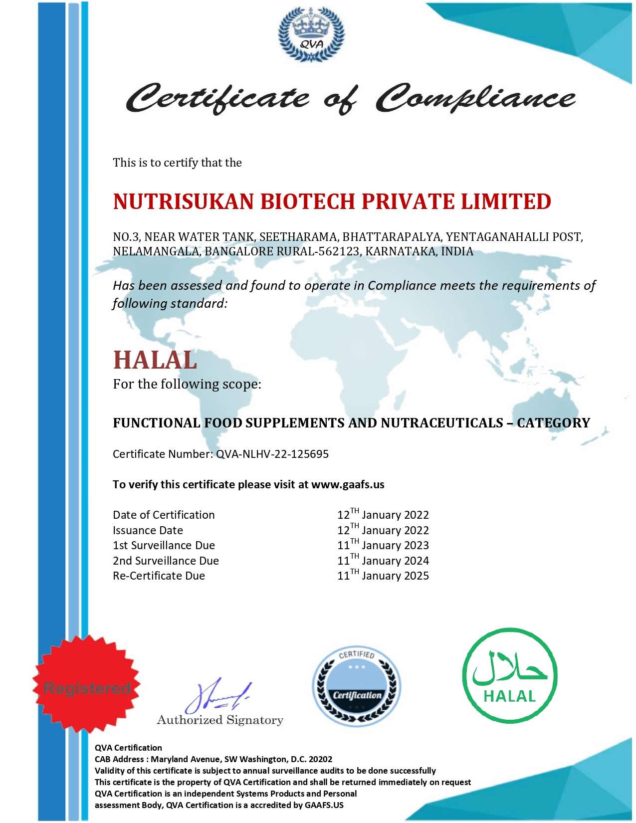 Certification - Nutrisukan
